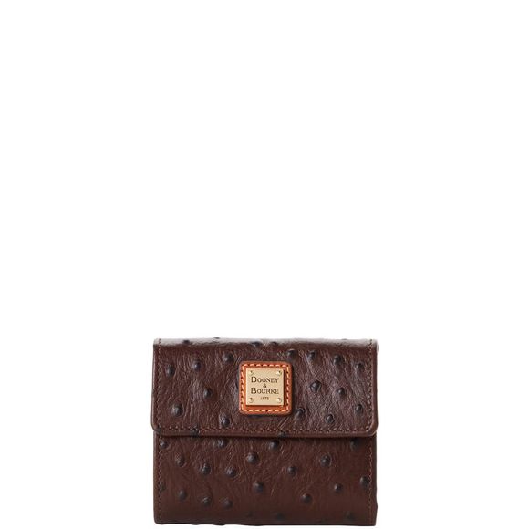 Dooney & Bourke | Bags | Dooney Bourke Ostrich Small Flap Credit Card ...